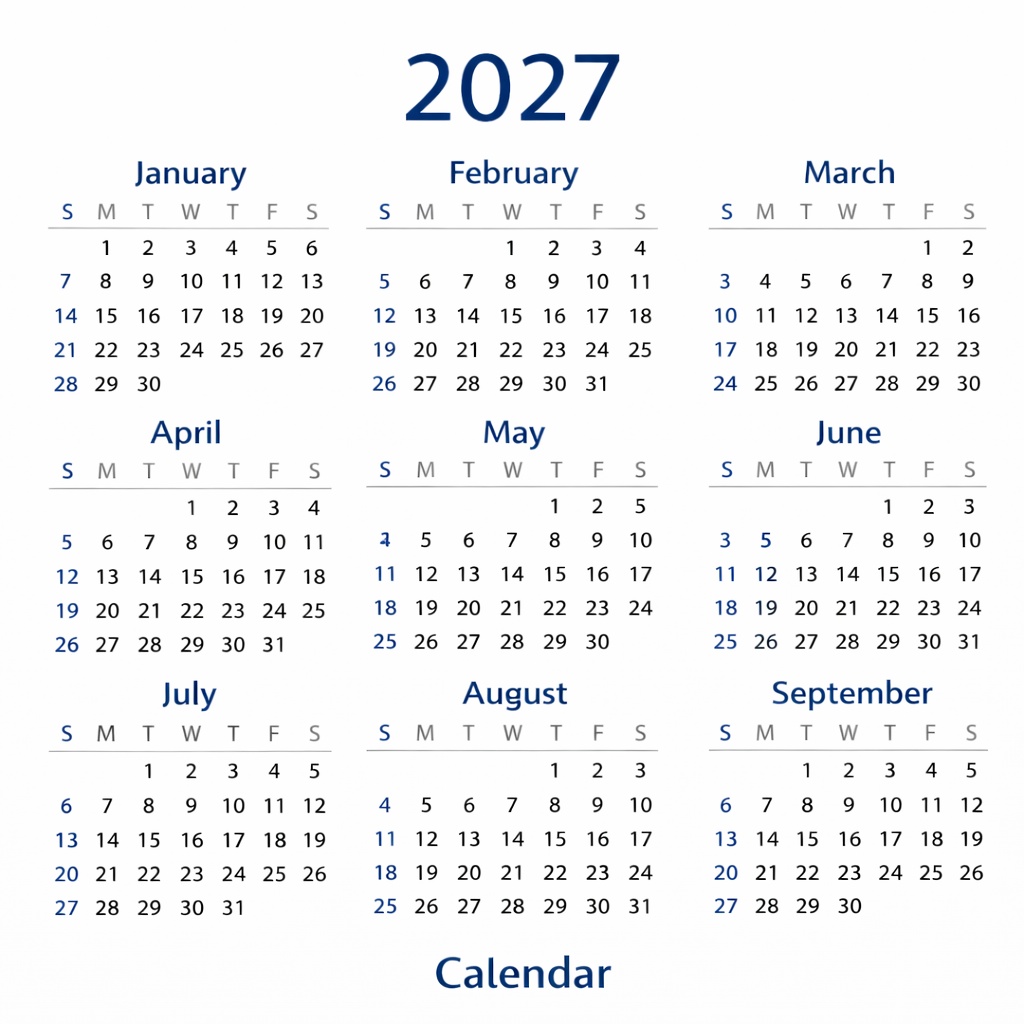 2027 Booking Calendars – Owner Dates